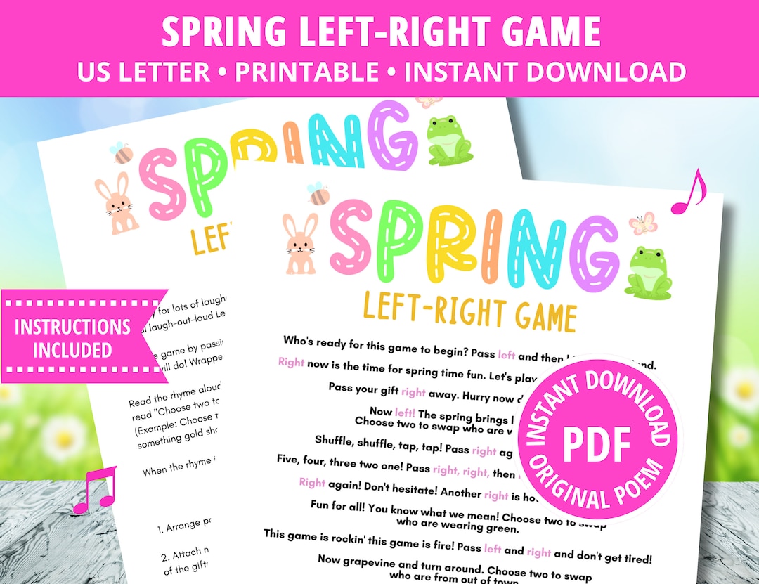 Left Right Game, Left Right Poem, Spring Games, Gift Exchange Game ...