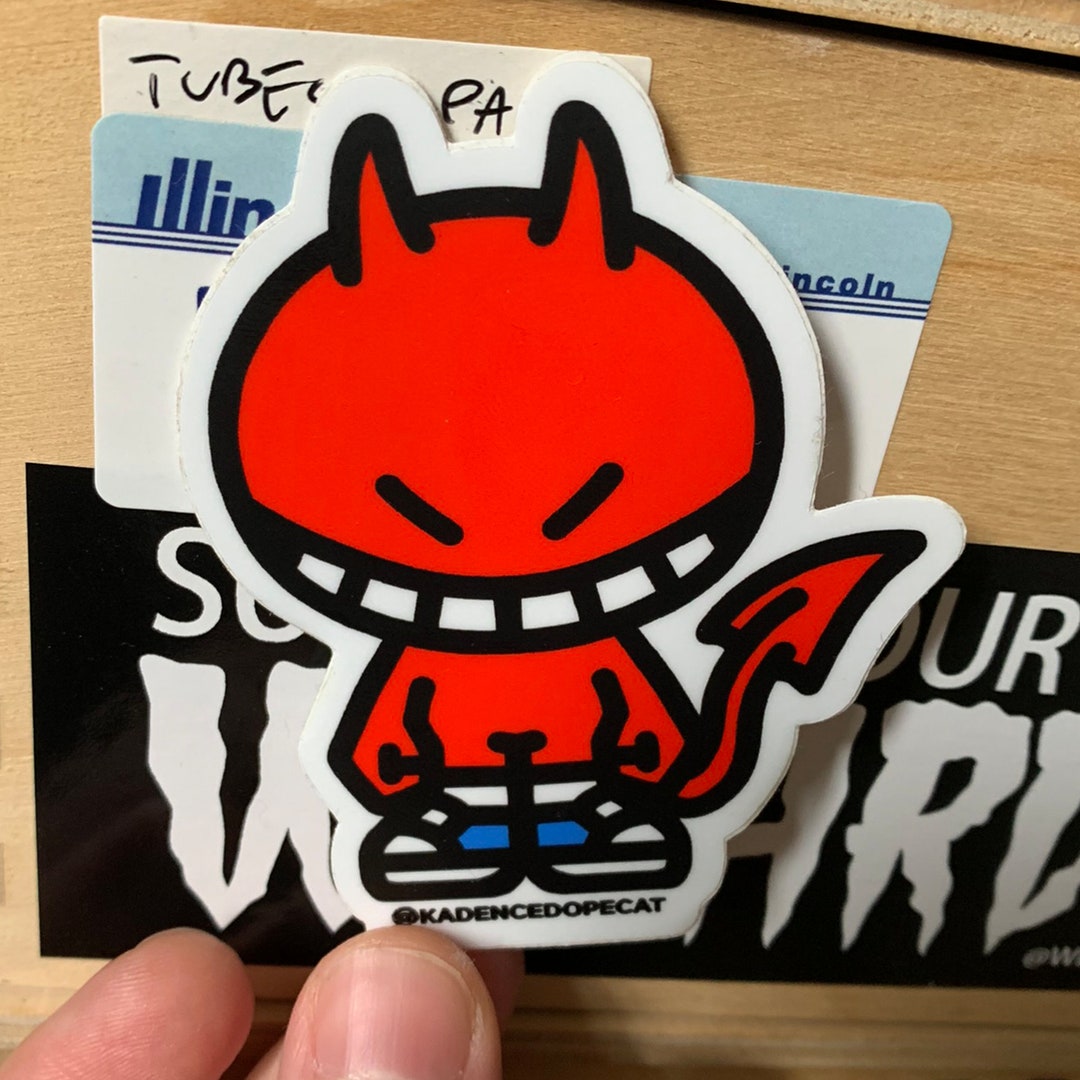 Demunz X Racers Red Demon Vinyl Sticker - Etsy
