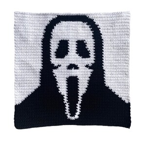 Scream Crochet Pillow Pattern Halloween Crochet Pattern Ghostface Crochet Pattern - Etsy