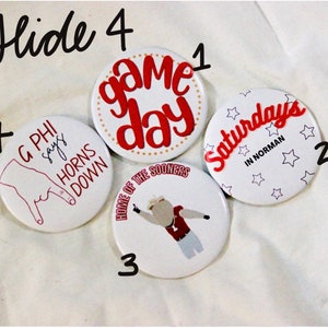 2.25/3 Inch Custom Gameday Buttons - Etsy