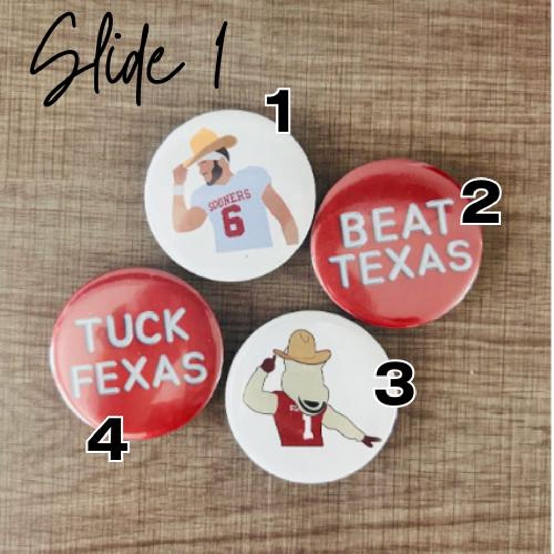 2.25/3 Inch Custom Game Day, OU/TX Buttons - Etsy