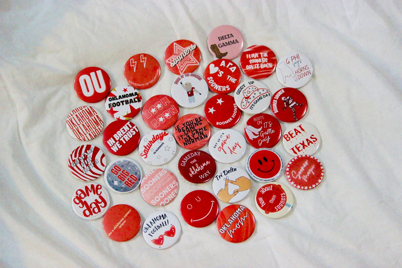 2.25/3 Inch Custom Oklahoma Game Day Button - Etsy