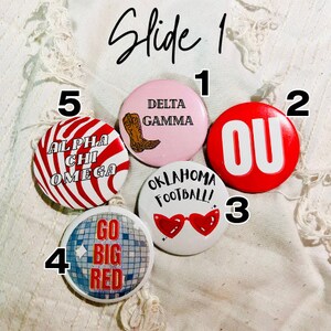 2.25/3 Inch Custom Oklahoma Game Day Button - Etsy