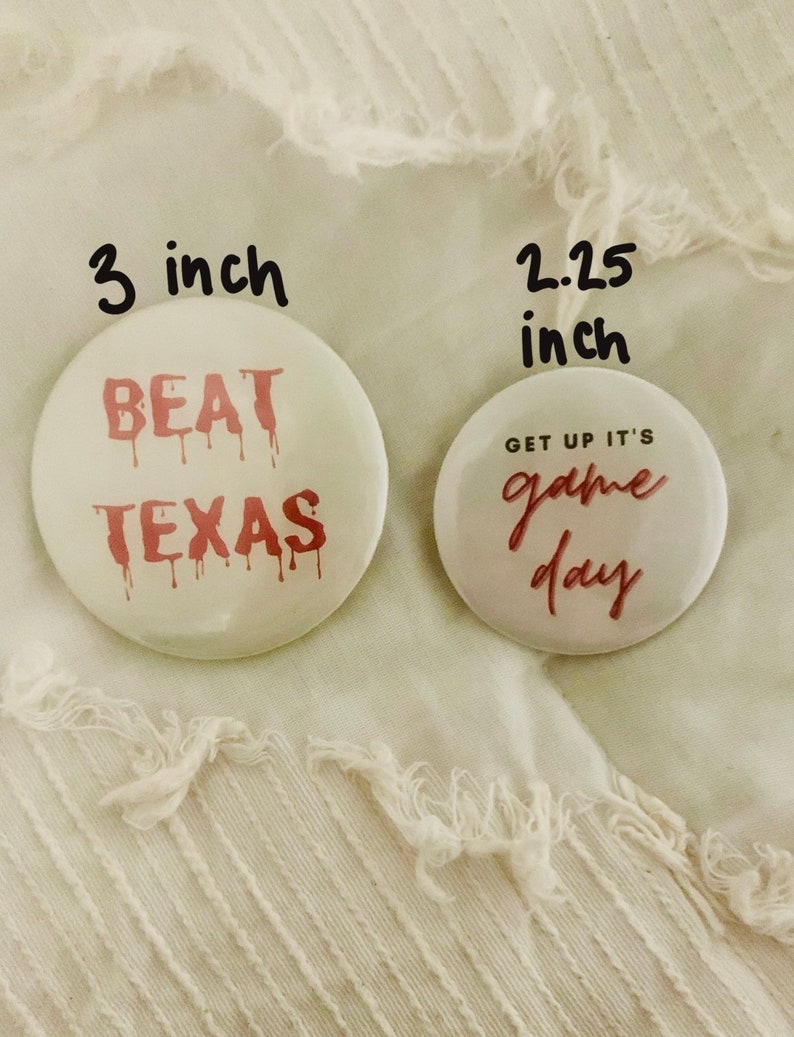 2.25/3 Inch Custom Oklahoma Game Day Button - Etsy