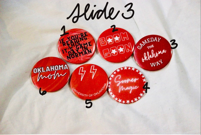 2.25/3 Inch Custom Game Day Buttons - Etsy