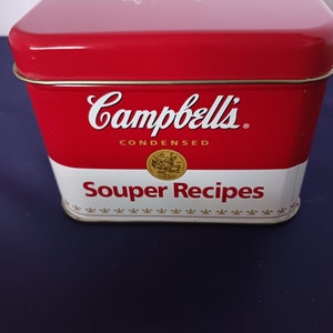 Campbell's Soup Collectible Recipe Tin Box, EUC, Memoribilia, Vintage ...