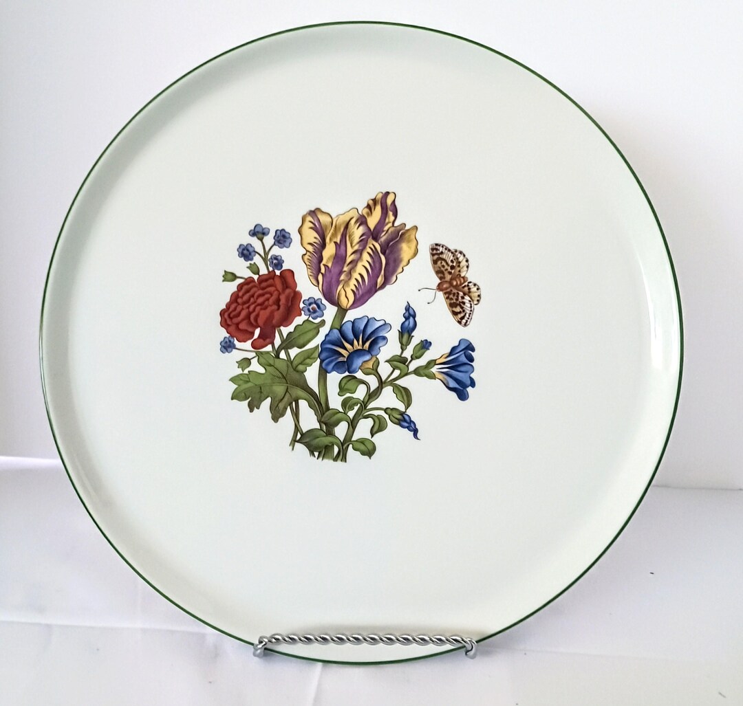 Large German, Porcelain Serving Platter With Floral Motif, EUC, Pretty ...