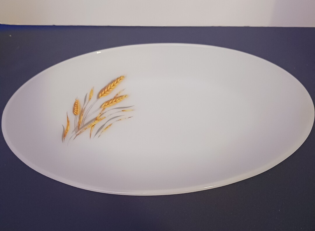 Vintage Fire King Golden Wheat Platter: 1950s Kitchen Decor - Etsy