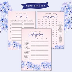 Mother's Day Ultimate Game Bundle, Printable Game, Last Minute Mother’s ...