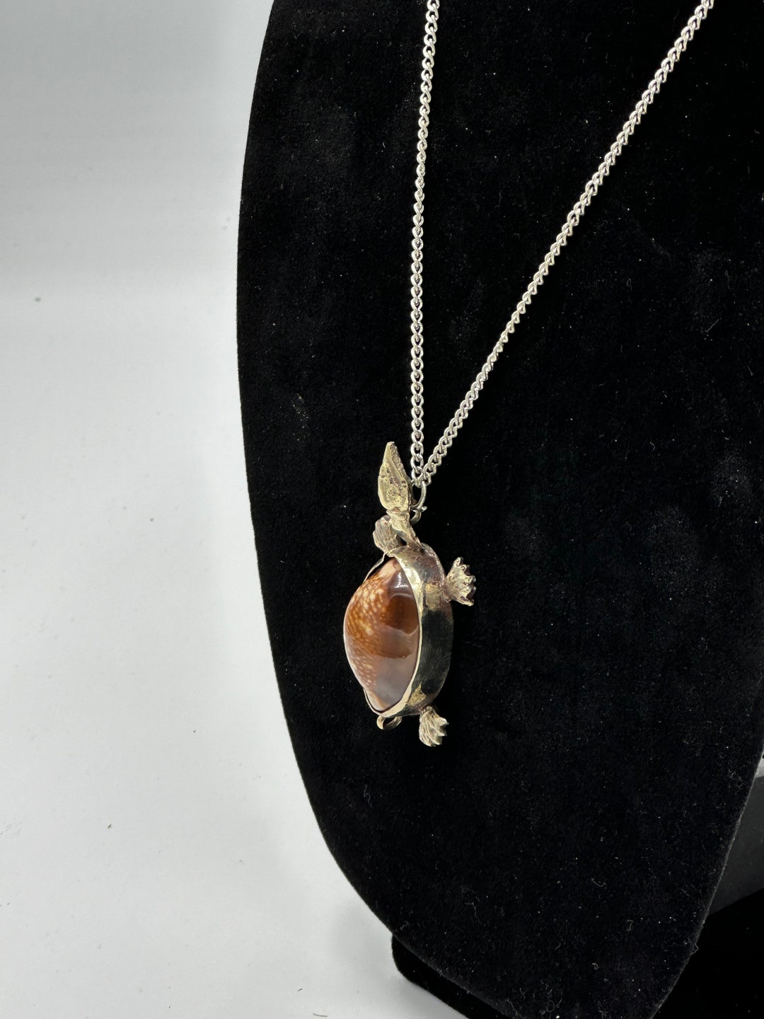 Vintage Turtle Charm Pendant Necklaces | Silver | Shell | Bone and Horn ...