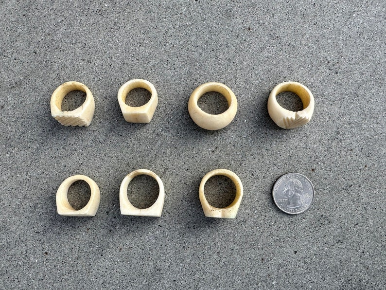 Vintage Water Buffalo Bone Rings | Nepal and India | Handmade | Bovine ...