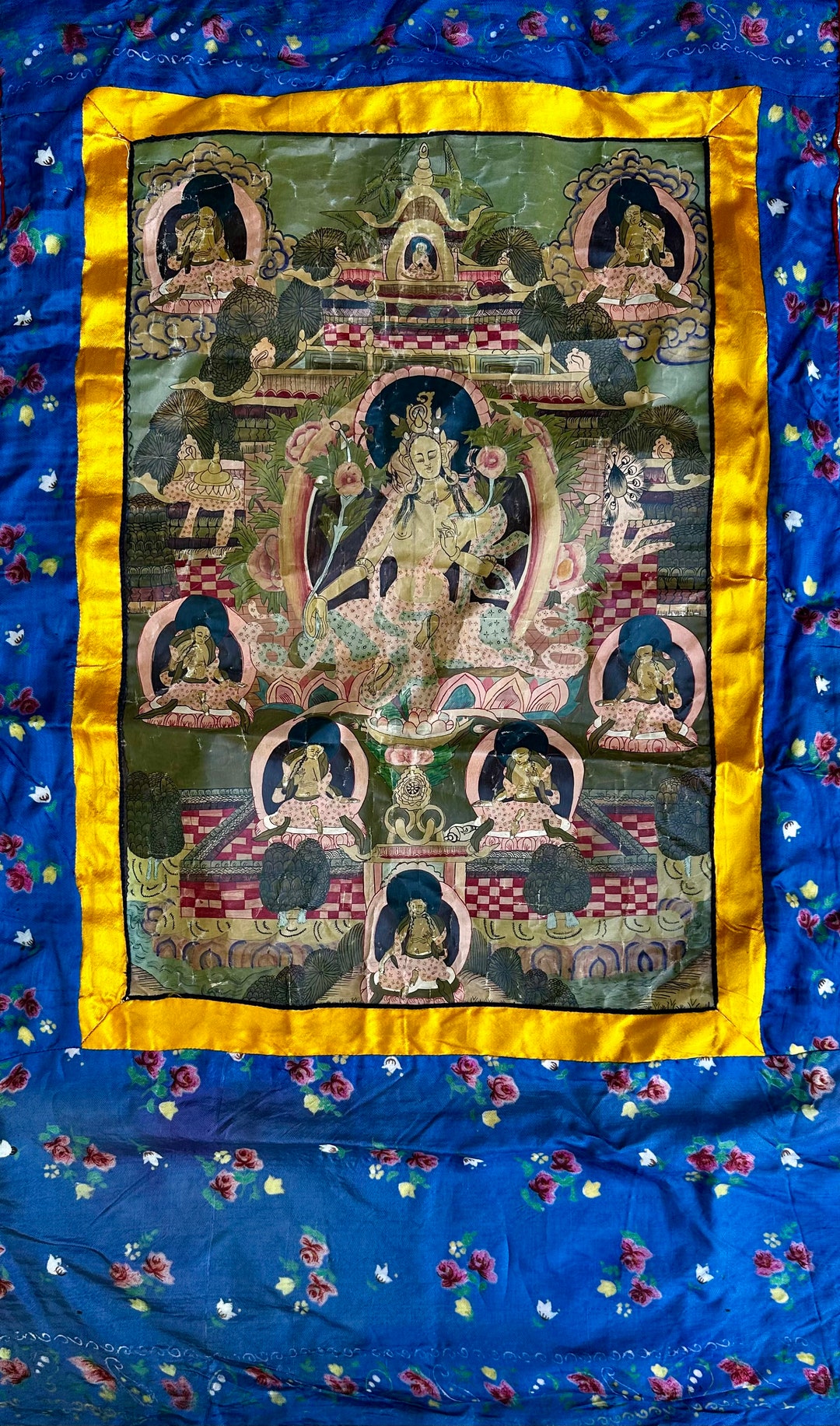 Old, Important Thangka Painting of Magnificent Manjushree | 14.75 X 21 ...