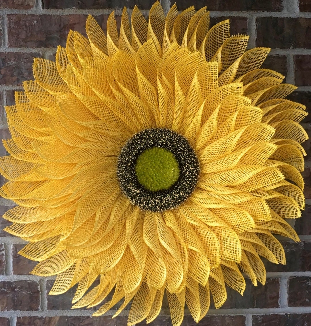 Farmhouse Sunflower Door Wreath, Wall Decor, Home Decor, Spring, Summer ...