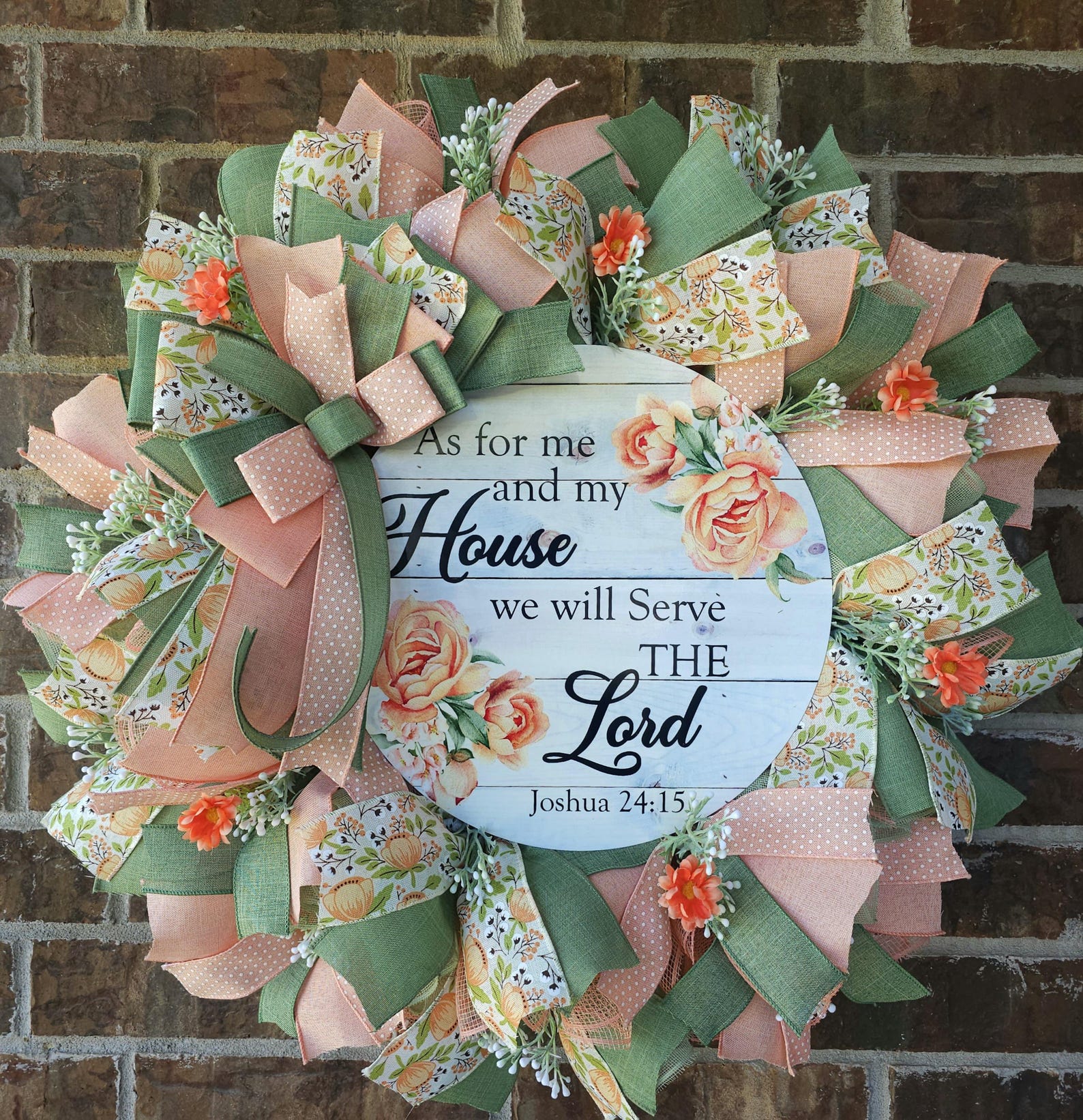 Christian Wreath| Joshua 24:15 Wreath| Everyday Wreath| Religious ...