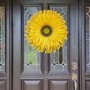 Farmhouse Sunflower Door Wreath, Wall Decor, Home Decor, Spring, Summer ...