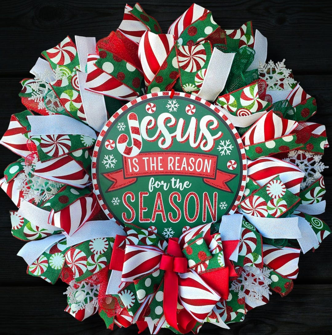 Christmas Wreath| Jesus Wreath| Corona Navideña| Winter Wreath| Candy ...