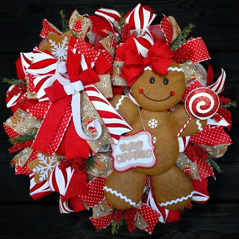 Gingerbread Wreath - Etsy