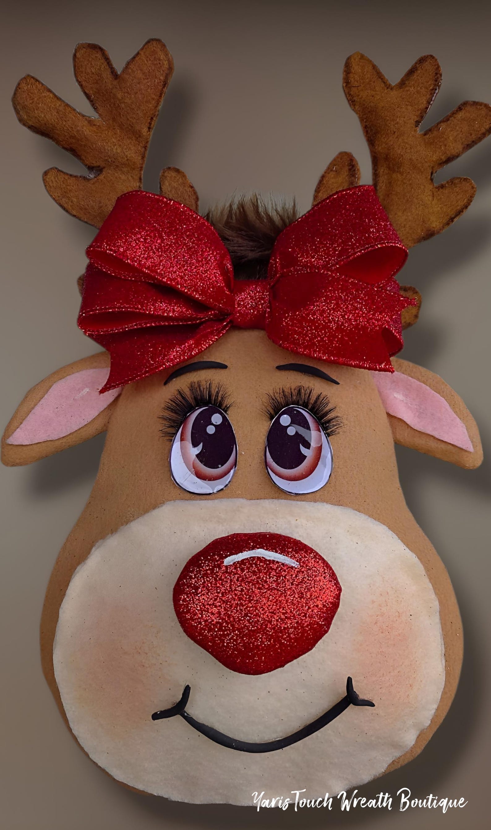 Christmas Winter Reindeer Wreath Attachment - Etsy