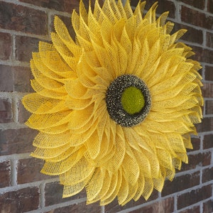 Farmhouse Sunflower Door Wreath, Wall Decor, Home Decor, Spring, Summer ...