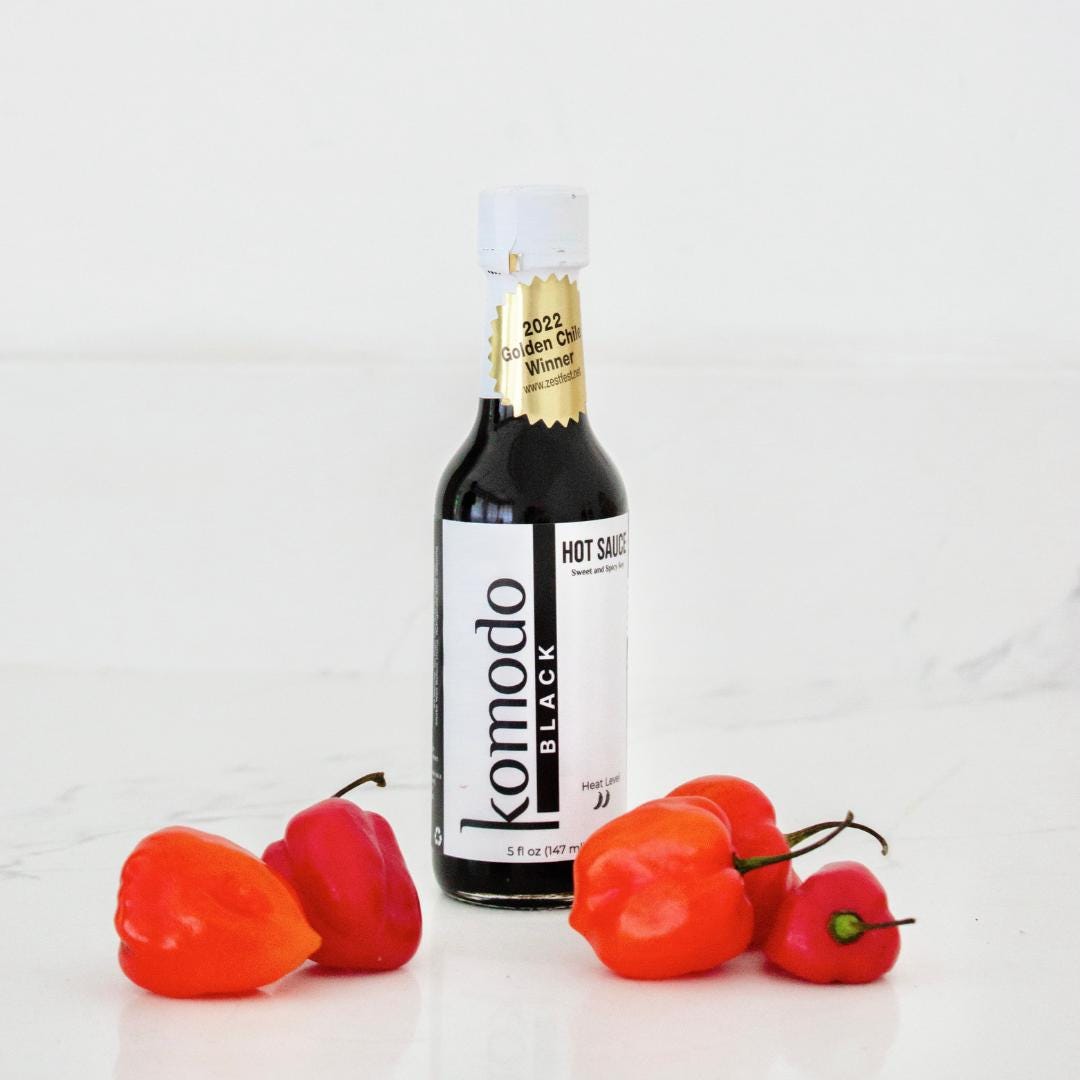 Komodo Black | Award Winning Hot Sauce Sweet and Spicy Soy Sauce ...