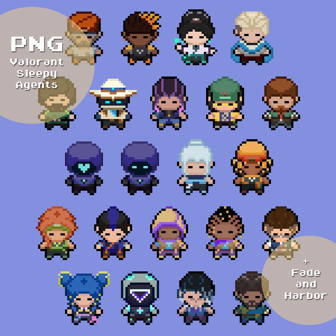 Valorant Digital Stickers Pixel Chibi Agents - Etsy