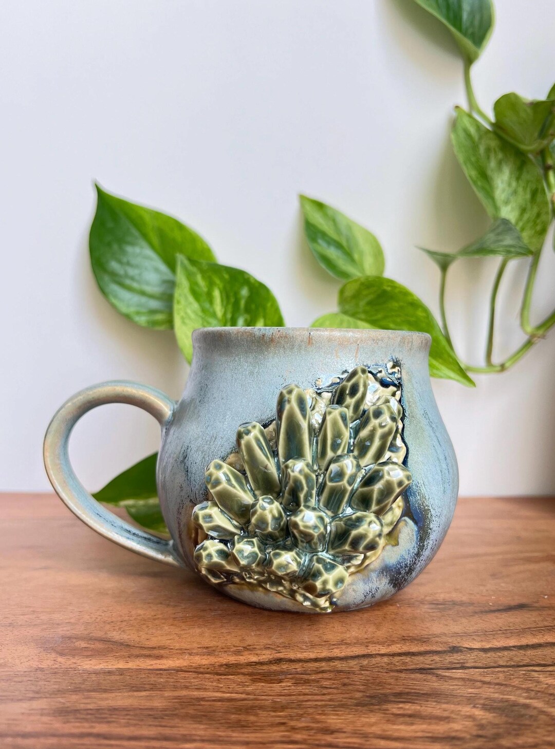 Sage Green Crystal Mug II - Etsy