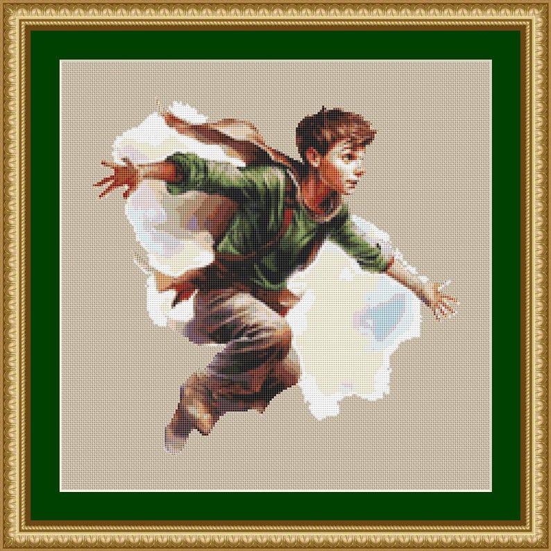 Peter Pan Cross Stitch Pattern - Download Peter Pan Flying - Etsy