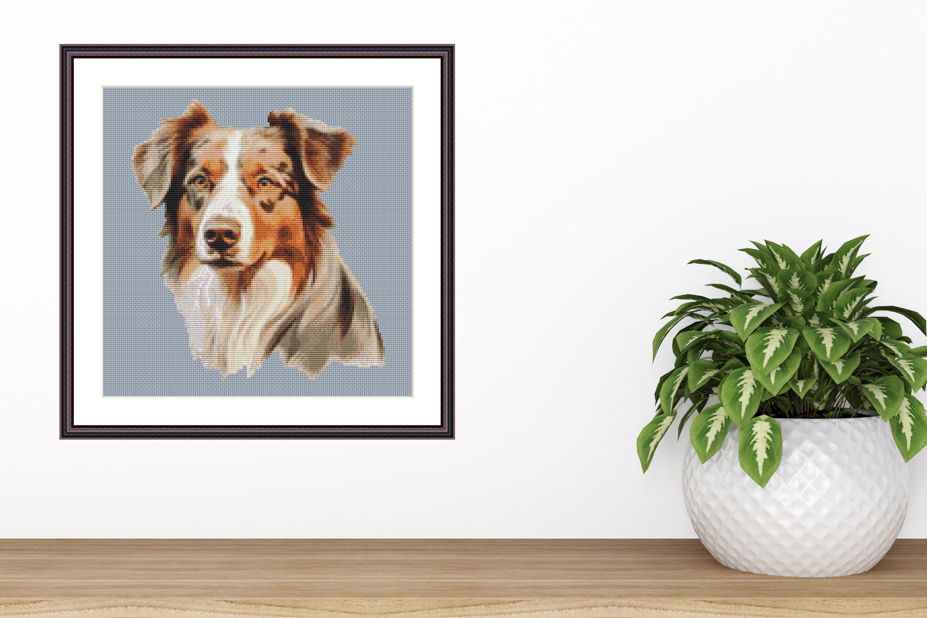 Australian Shepherd Cross Stitch Pattern - Dog Cross Stitch Download ...