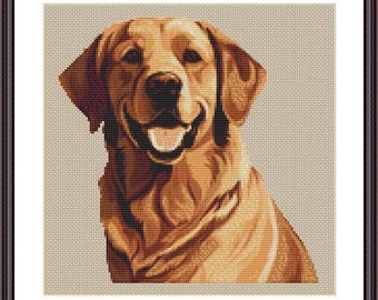 Golden Retriever Cross Stitch Pattern - Etsy