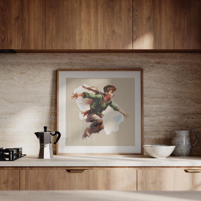 Peter Pan Cross Stitch Pattern - Download Peter Pan Flying - Etsy