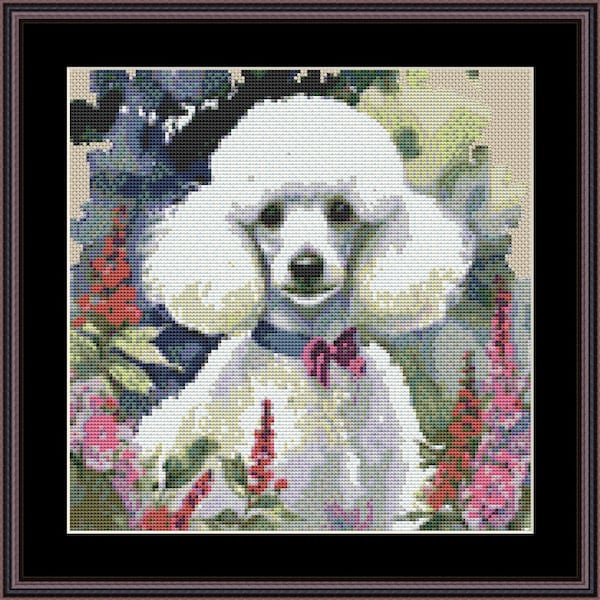 Poodle Cross Stitch - Etsy