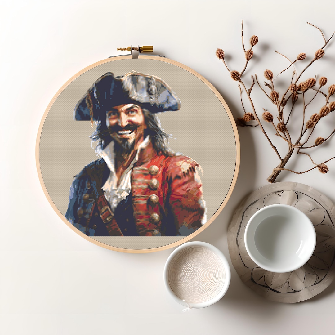 Captain Hook Cross Stitch Pattern - Download Peter Pan Characters - Etsy