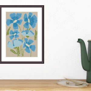 Wild Blue Flowers Cross Stitch Pattern - Download - Etsy