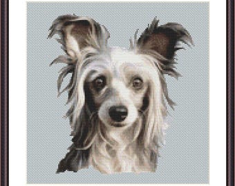 Chinese Crested Dog Counted Cross Stitch Pattern - Etsy