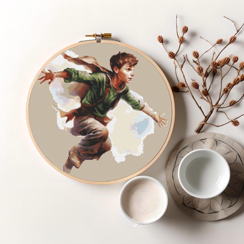 Peter Pan Cross Stitch Pattern - Download Peter Pan Flying - Etsy