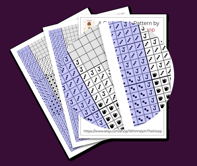 Modern Maltese Dog Cross Stitch Pattern - Download PDF - Colorful Dog ...