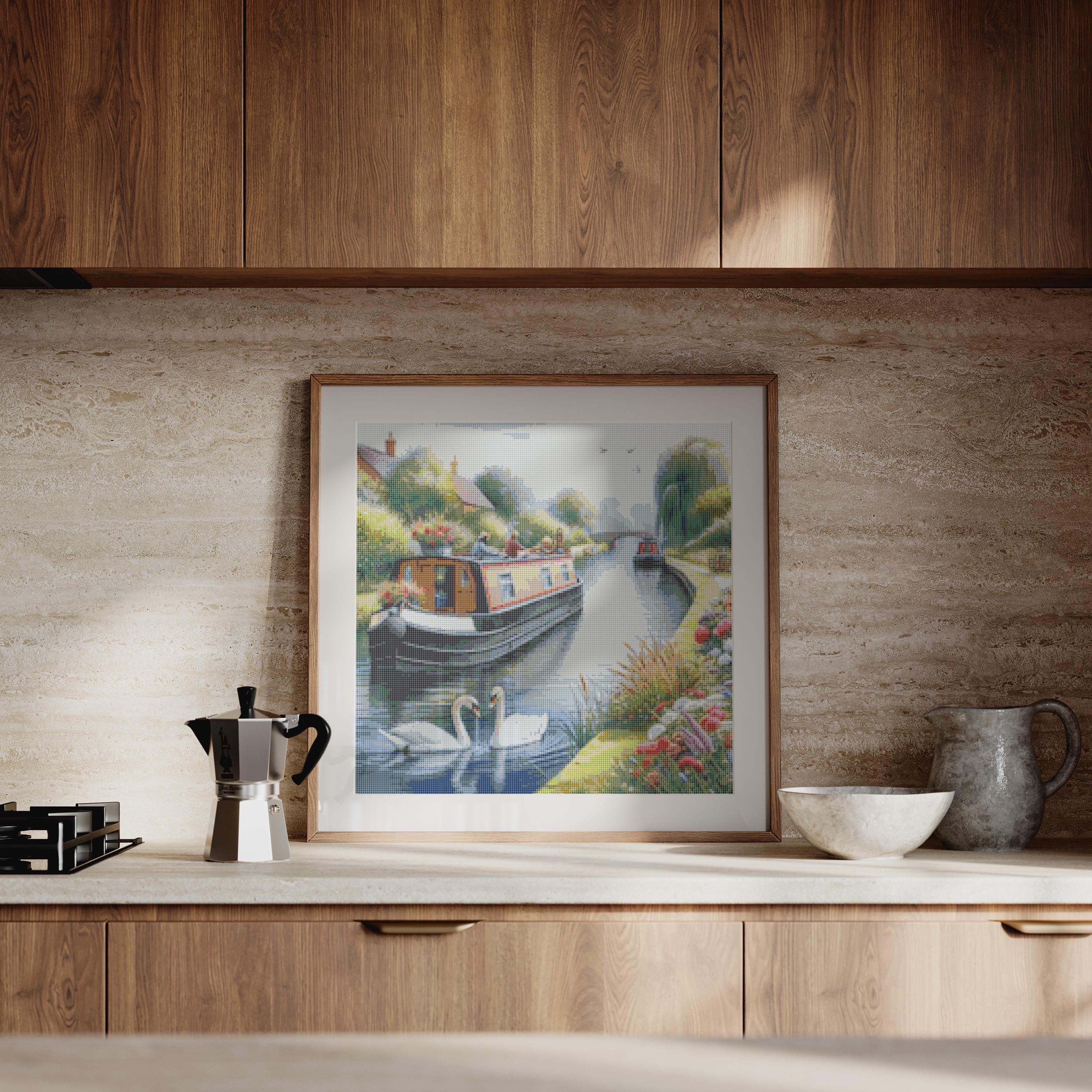 Canal Boat in English Countryside #5 Cross Stitch Pattern - Download - Etsy