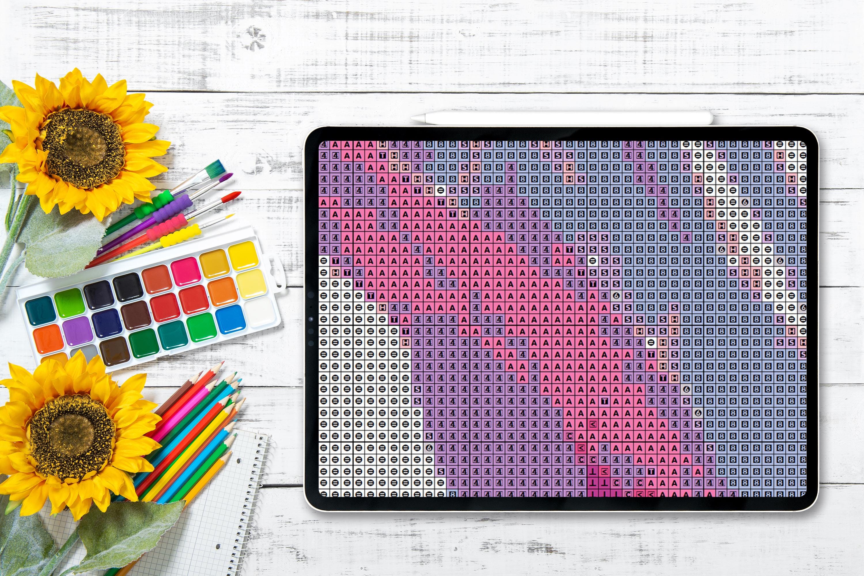 Photo Realistic Daisy Cross Stitch Pattern PDF Flower Cross Stitch ...