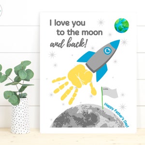 Father's Day Handprint Art Craft Printable, Father's Day Craft for ...