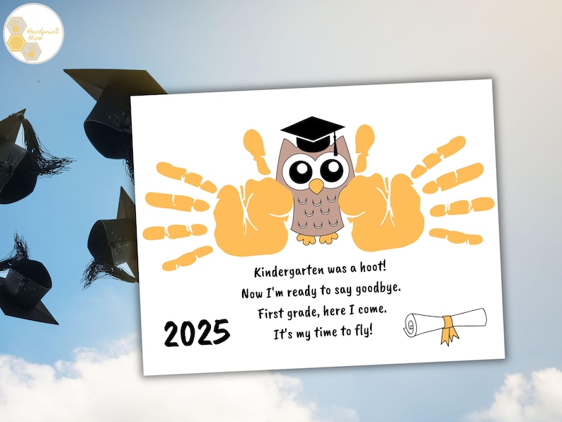 Kindergarten Graduation Handprint Art Poem, 2025 Kindergarten ...