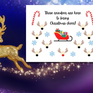 Christmas Reindeer Fingerprint Craft, Christmas Fingerprint Art Craft ...