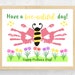 Bee Mother's Day Handprint Art for Toddlers, Preschool, Baby, Kids Bee ...