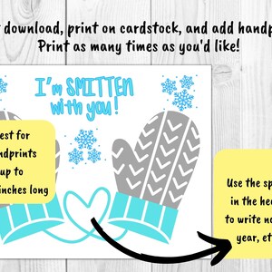 Winter Mittens Handprint Art Craft, Winter Handprint Craft for Toddlers ...