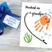 Hooked on Grandpa Handprint Craft, Grandpa Fishing Father's Day Gift ...