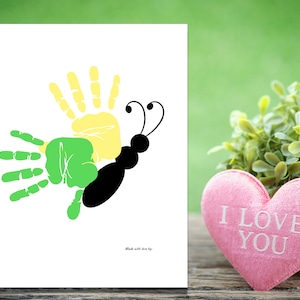 Flying Butterfly Handprint Craft | Printable Butterfly Art Gift ...