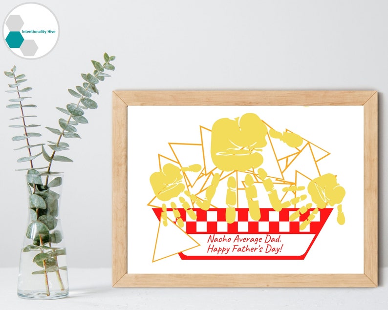 Handprint Art Father's Day Craft for Toddlers Nacho - Etsy