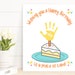 Birthday Handprint Printable, Happy Birthday Handprint Art, Mom Grandma ...