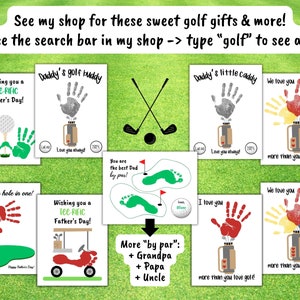 Golf Father's Day Handprint Golf Crafts, Father's Day Golf Gifts, Golf ...