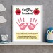 Back to School Handprint Art Poem First Day of Preschool - Etsy
