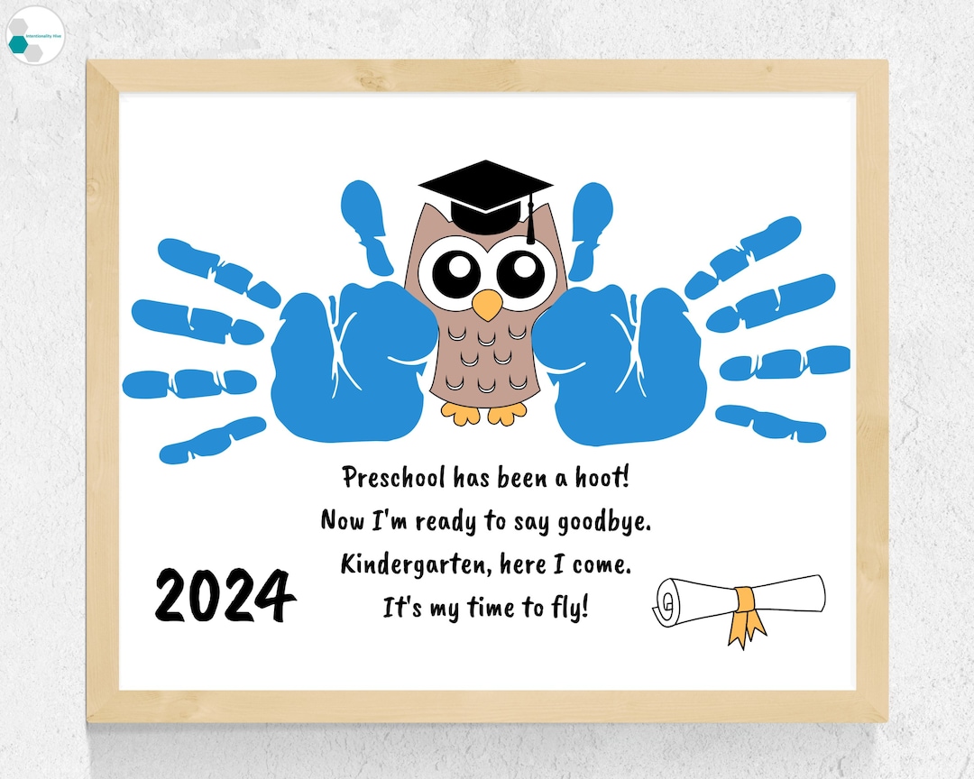 Preschool Graduation Handprint Art Poem, 2024 Preschool Graduation Gift ...